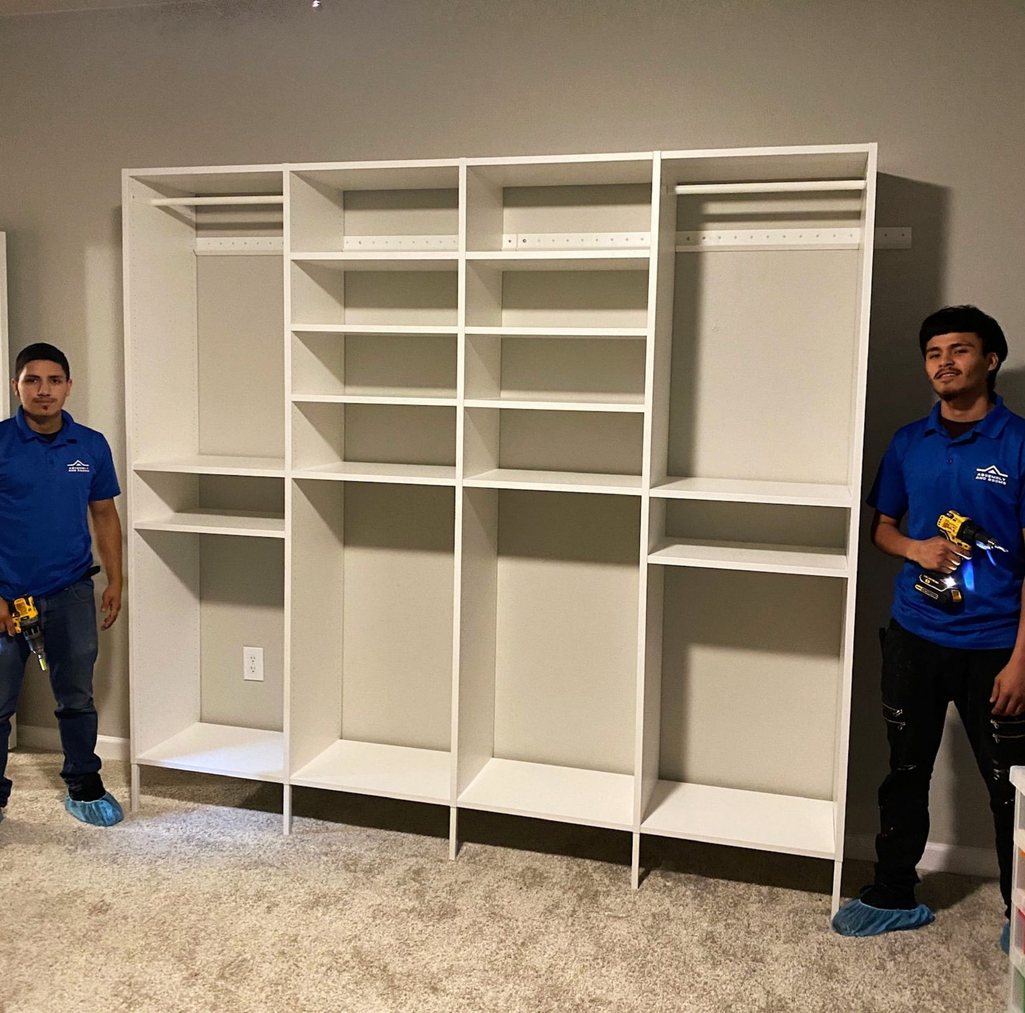 Closet and Shelving System Installation – Assembly and Rooms